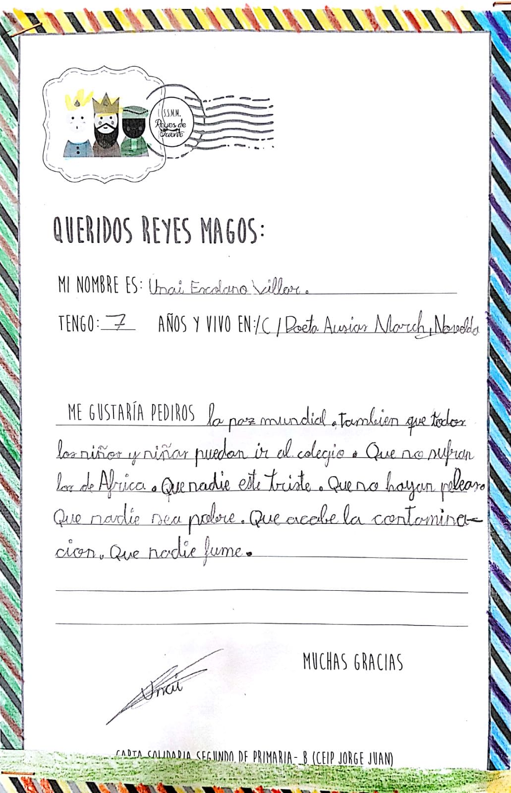 Manualidad navideña y carta de los Reyes Magos - Una Pizca de Educación ...