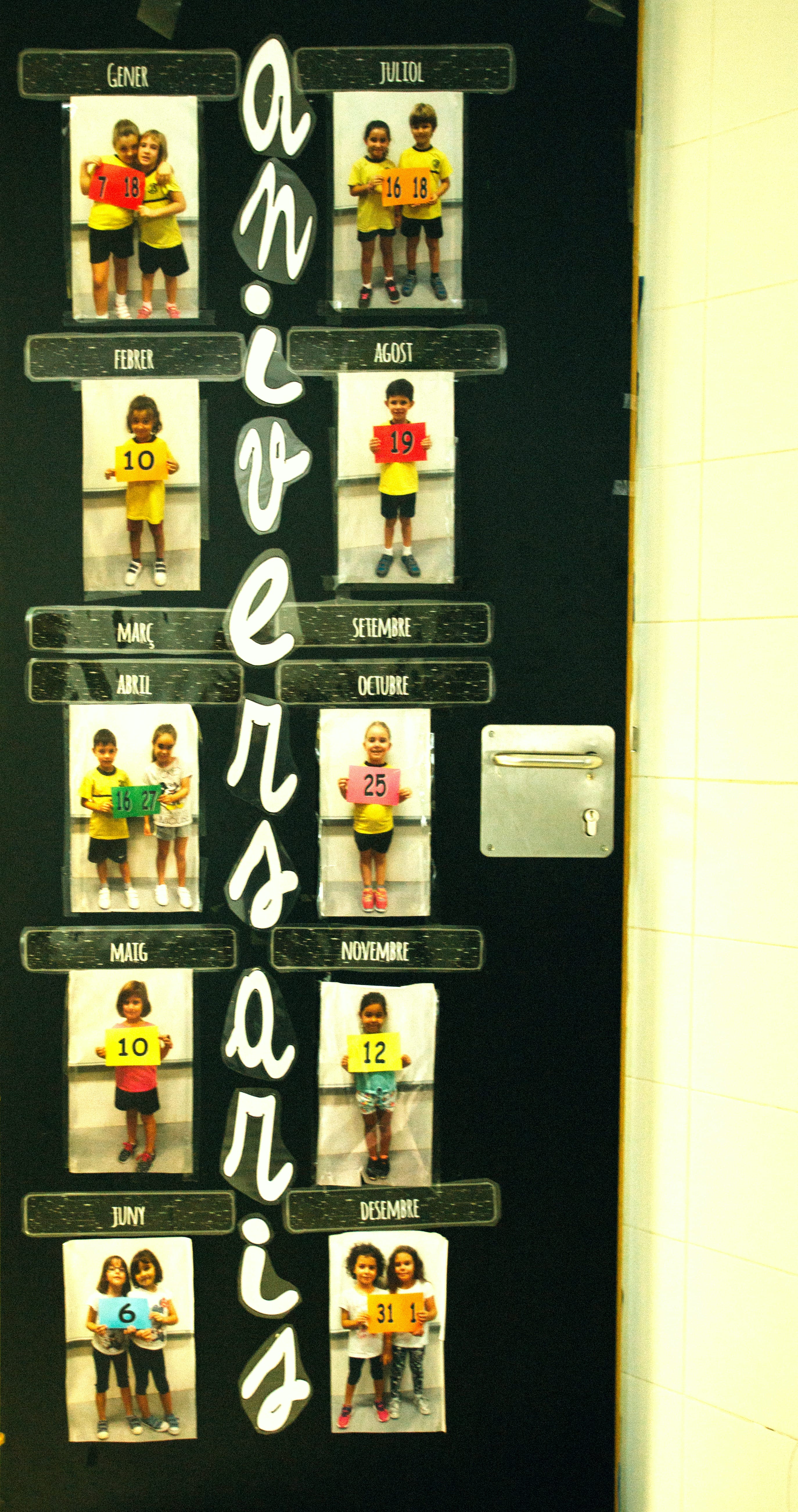 Cartel de los cumpleaños de clase - Una Pizca de Educación | Familia ...