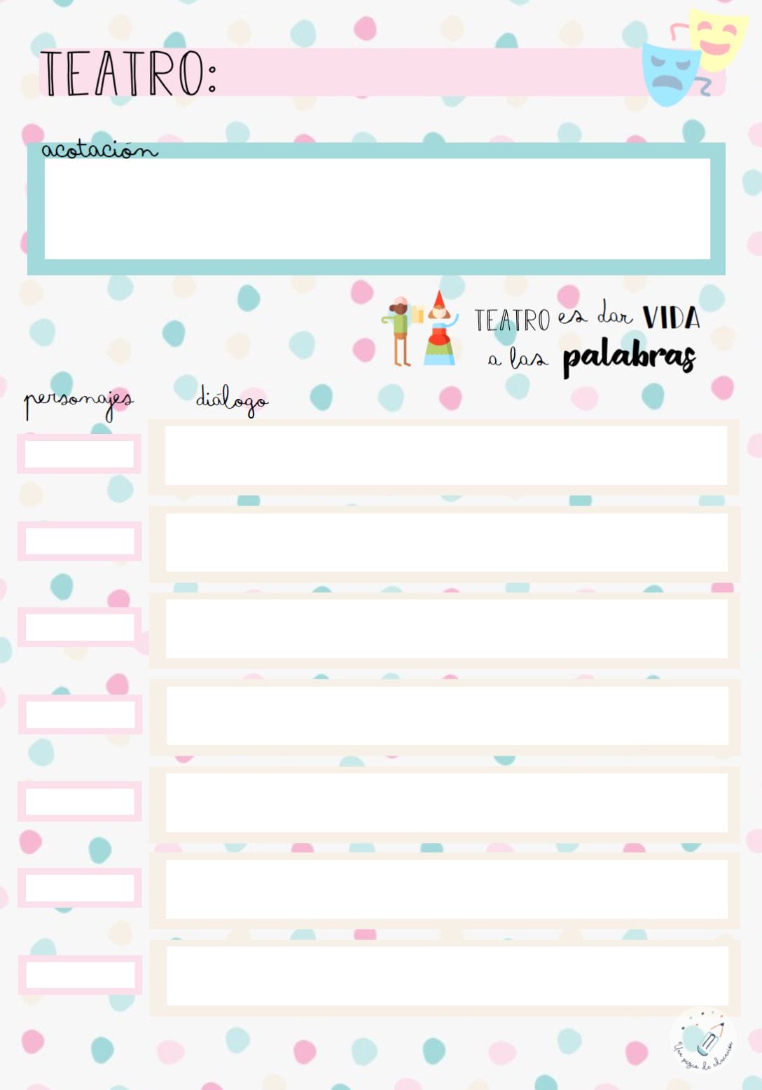 KIT plantillas de escritura - Una Pizca de Educación | Familia ...