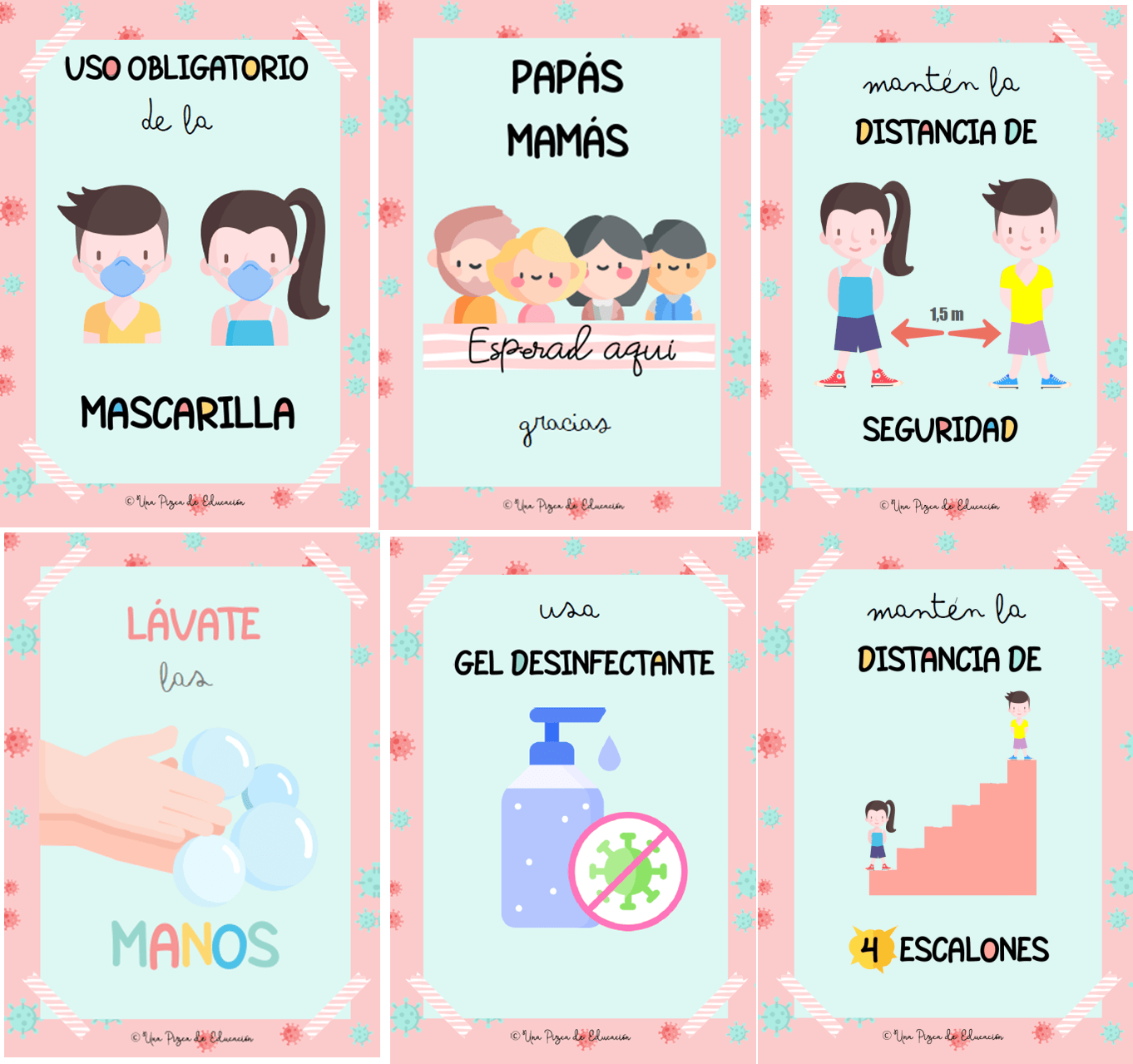 Carteles para el Covid - Una Pizca de Educación | Familia · Maestros ...